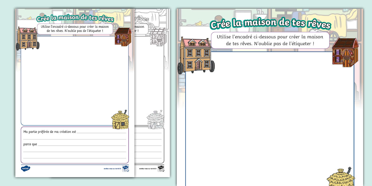 Activité : Crée la maison de tes rêves (teacher made)