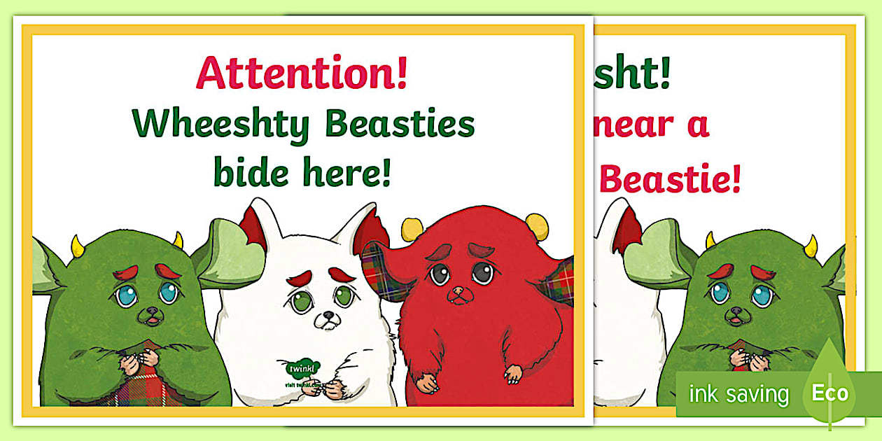 Wheeshty Beasties Display Posters - Twinkl
