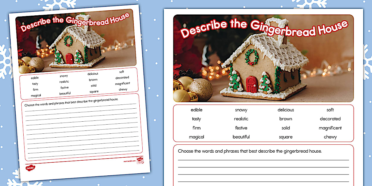 Describe the Gingerbread House Activity (teacher made)