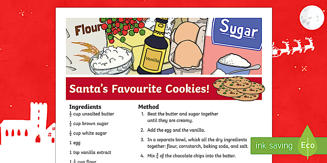 Cookies for Santa - Christmas Cookies Recipe | Twinkl