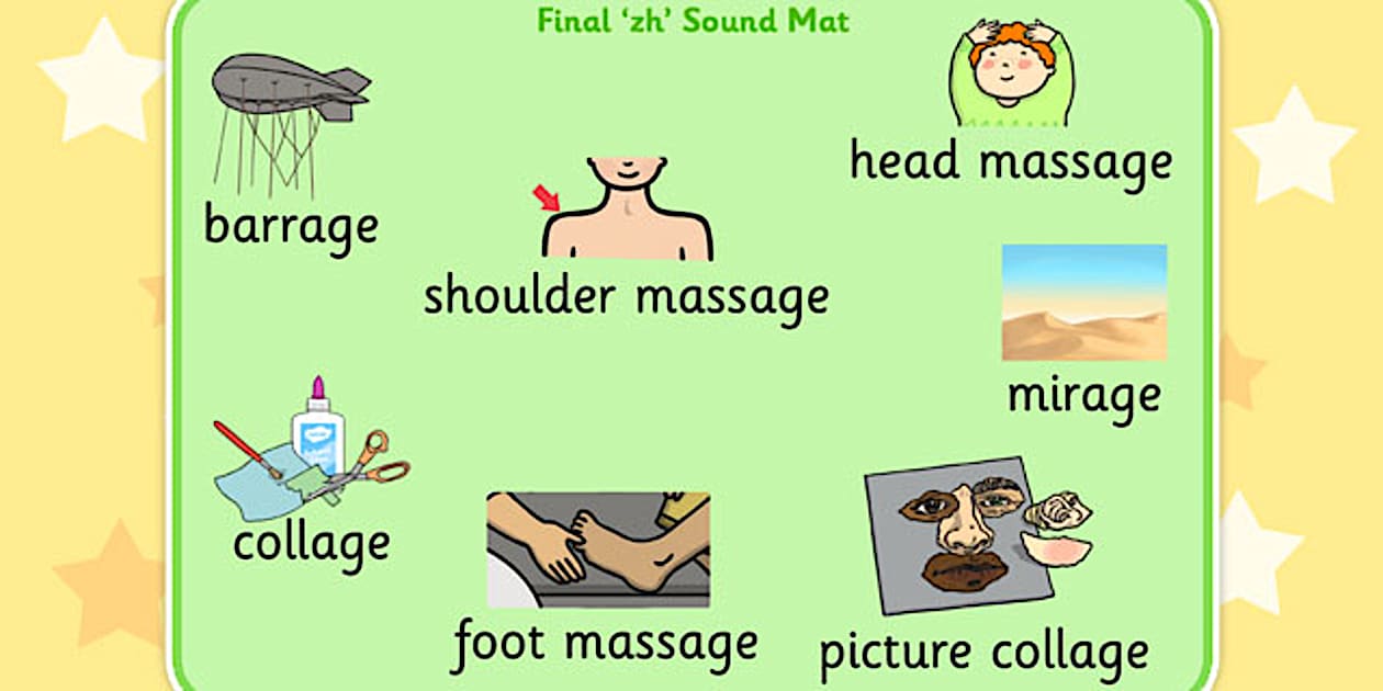 Cursive Final 'zh' Sound Word Mat (Hecho por educadores)