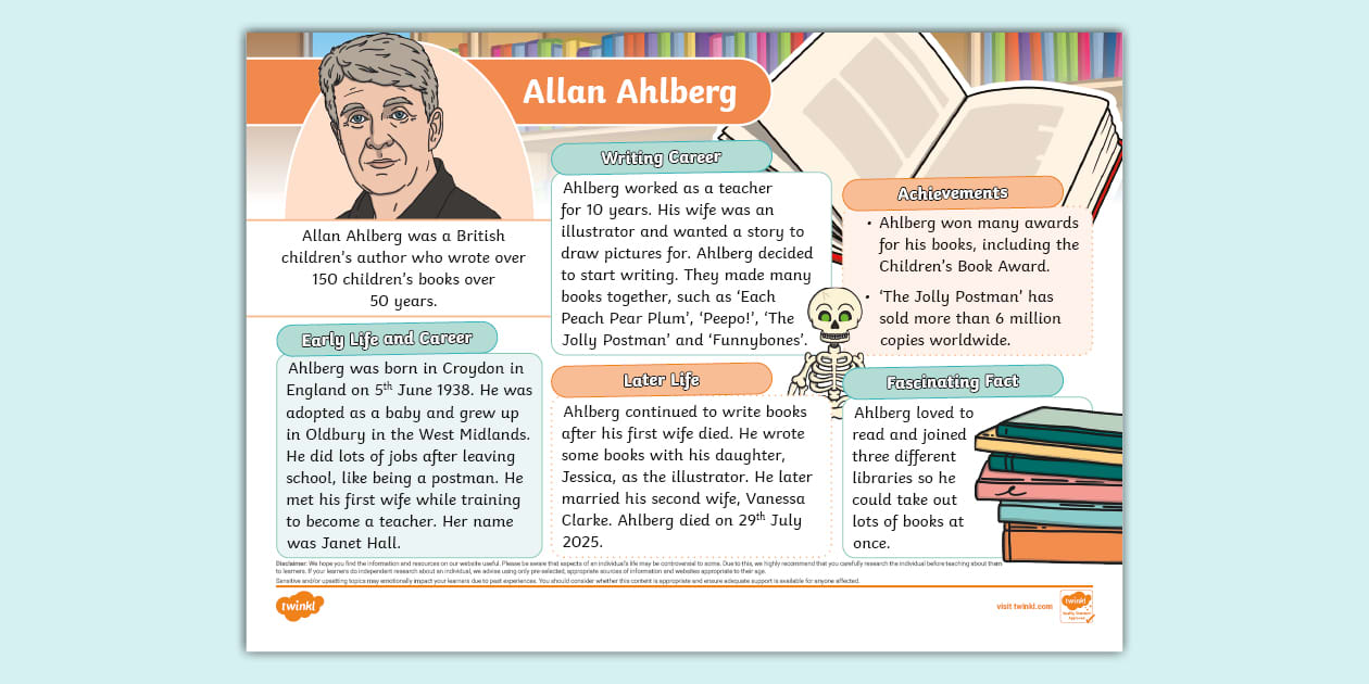 Allan Ahlberg Fact File - Twinkl - KS1 (teacher made)