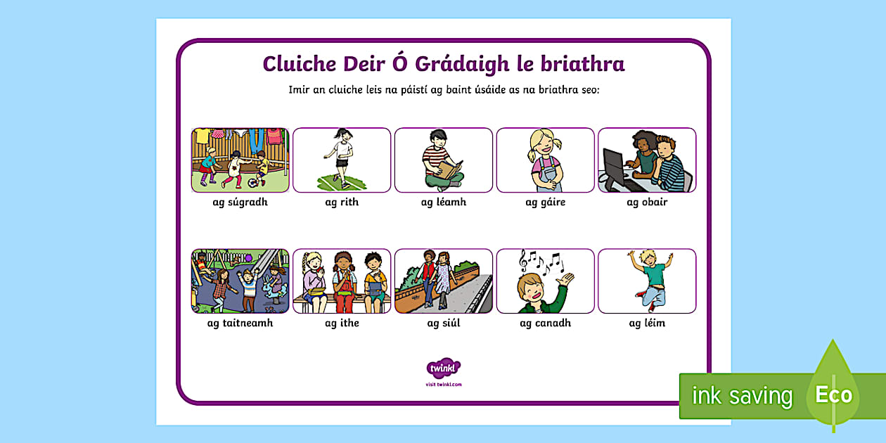 Cluiche Gaeilge | Deir Ó Grádaigh | Word Mat Gaeilge