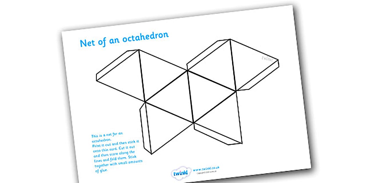Net Of An Octahedron (teacher made) - Twinkl