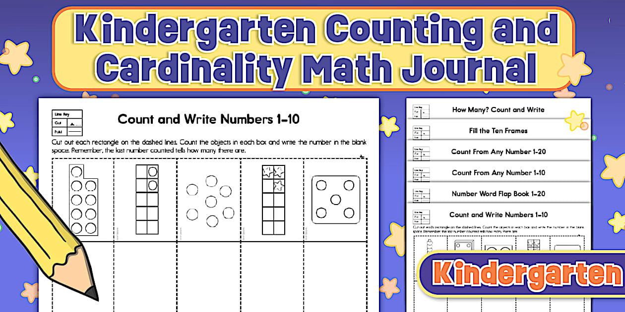 Kindergarten Counting and Cardinality Math Journal