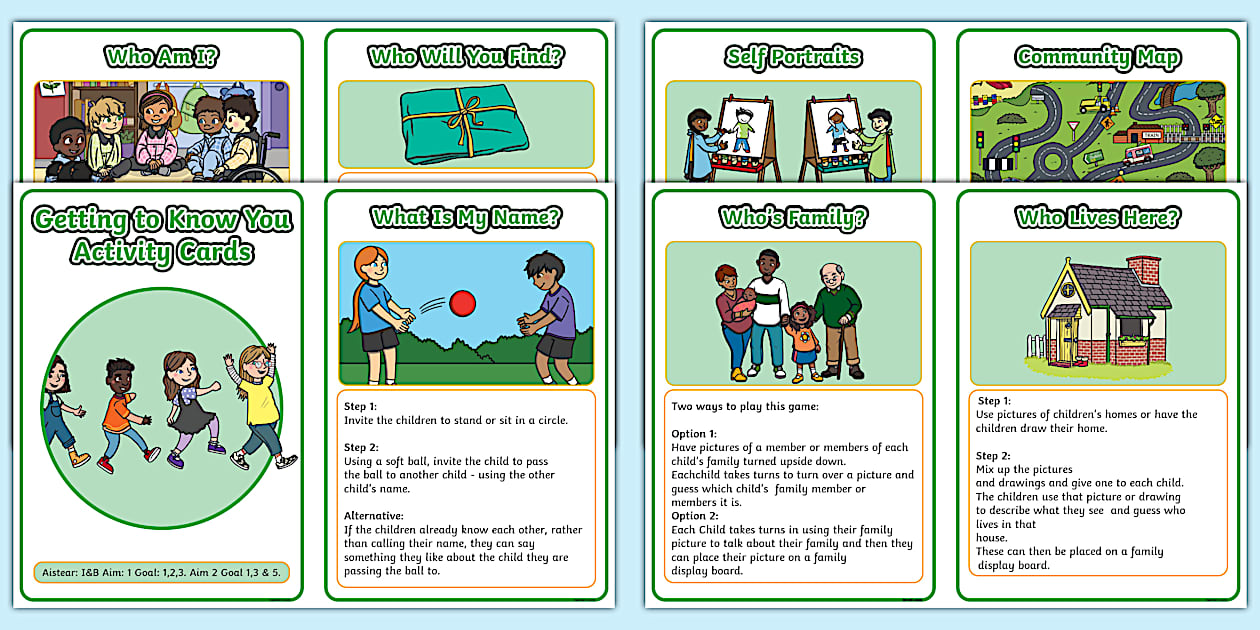 Getting to Know You Activity Cards