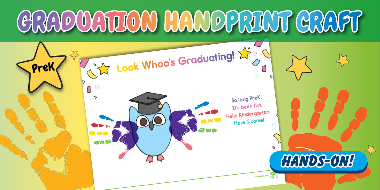 PreK Graduation Handprint Keepsake Craft (Teacher-Made)