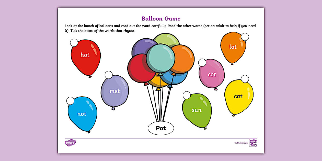 *To-Do** NEW * Language Skills: Balloon Game