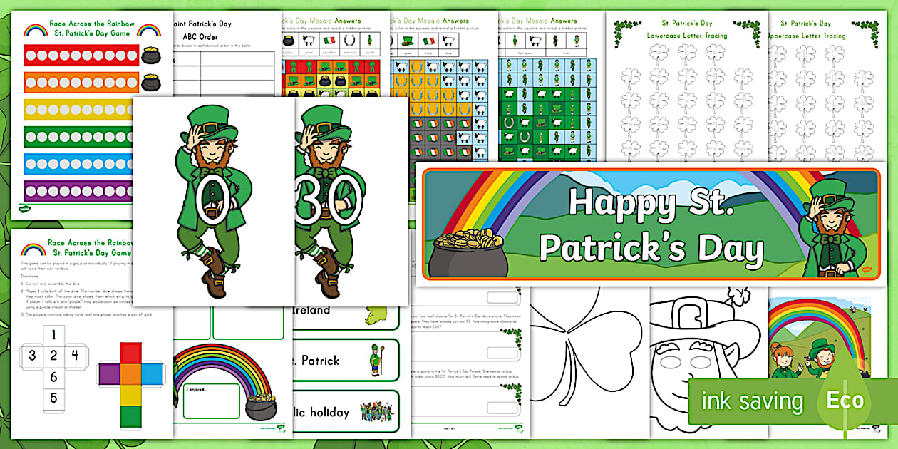 St. Patrick's Day Activity Pack | PreK - Grade 2 | Twinkl