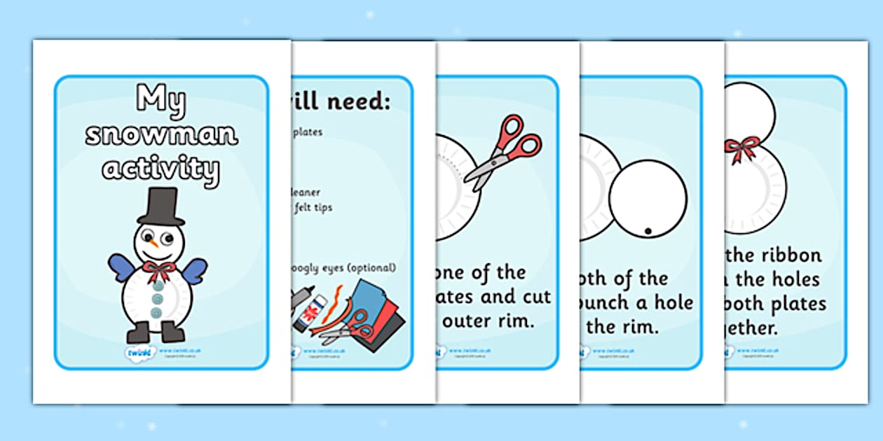 Snowman Activity | Christmas Arts & Crafts | Primary Resource