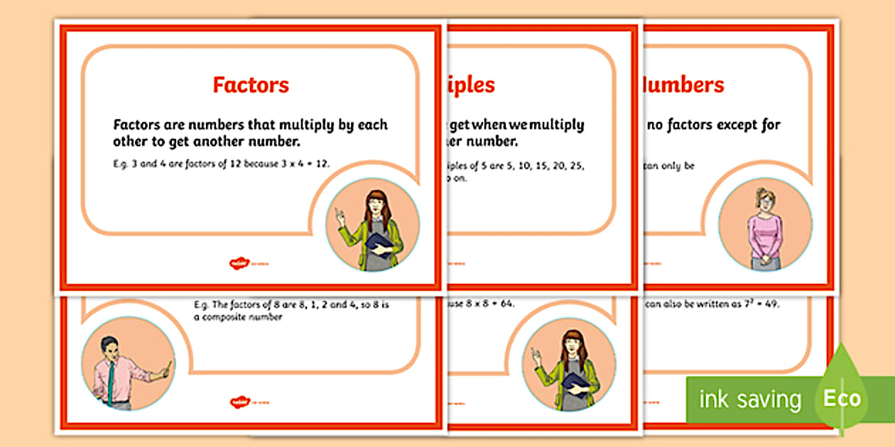 Number Theory Definitions Display Posters - Twinkl