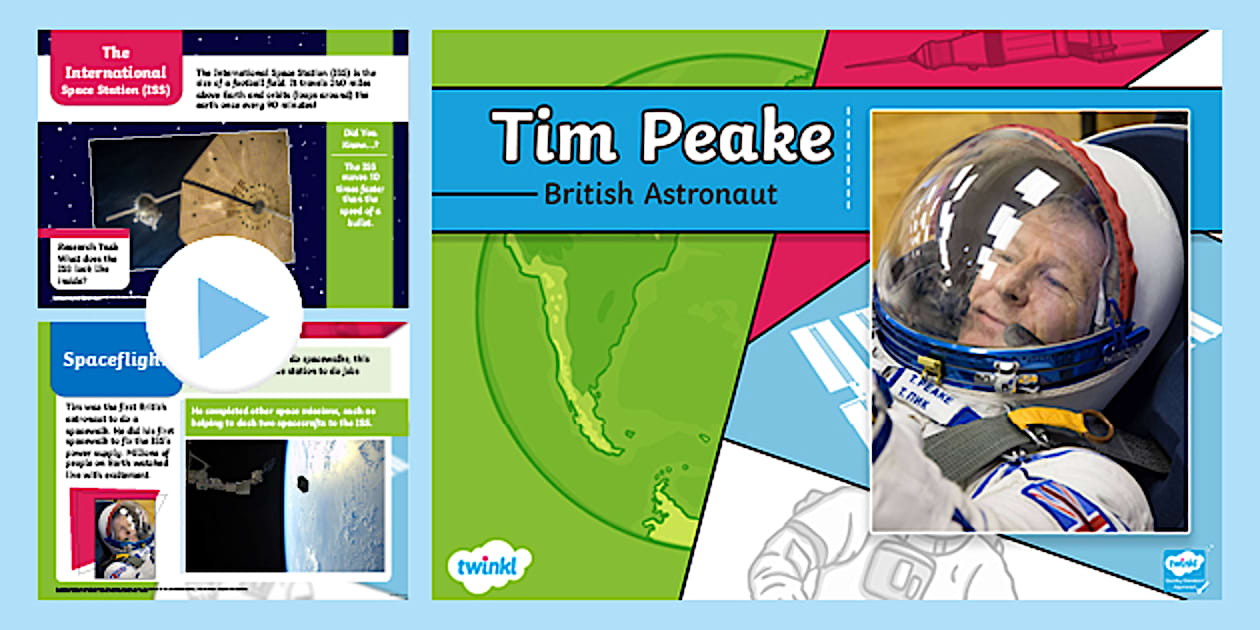 Year 1 Tim Peake Information PowerPoint (teacher made)