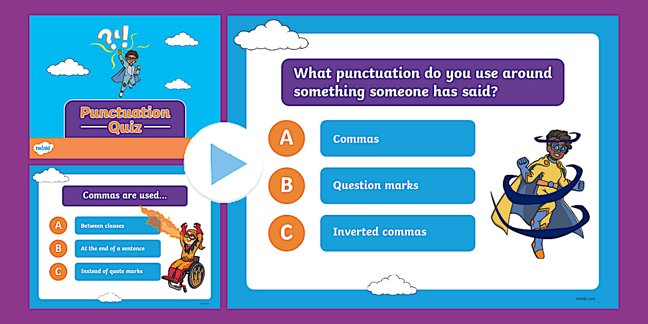 Punctuation Quiz | SPaG PowerPoint (Teacher-Made) - Twinkl