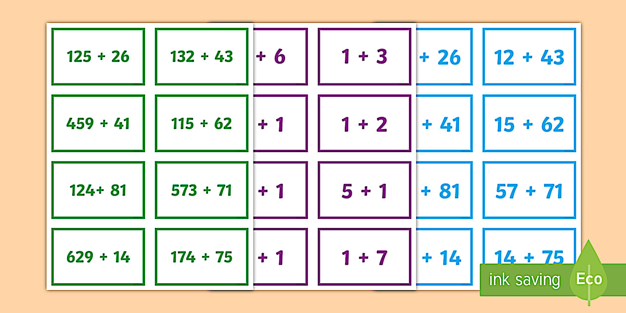 Addition War Playing Cards (teacher made) - Twinkl