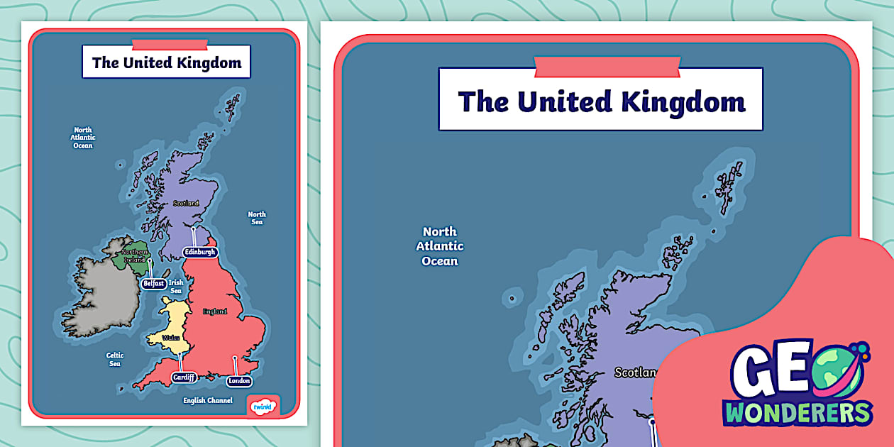 Geo Wonderers KS1: The United Kingdom UK Map (teacher made)
