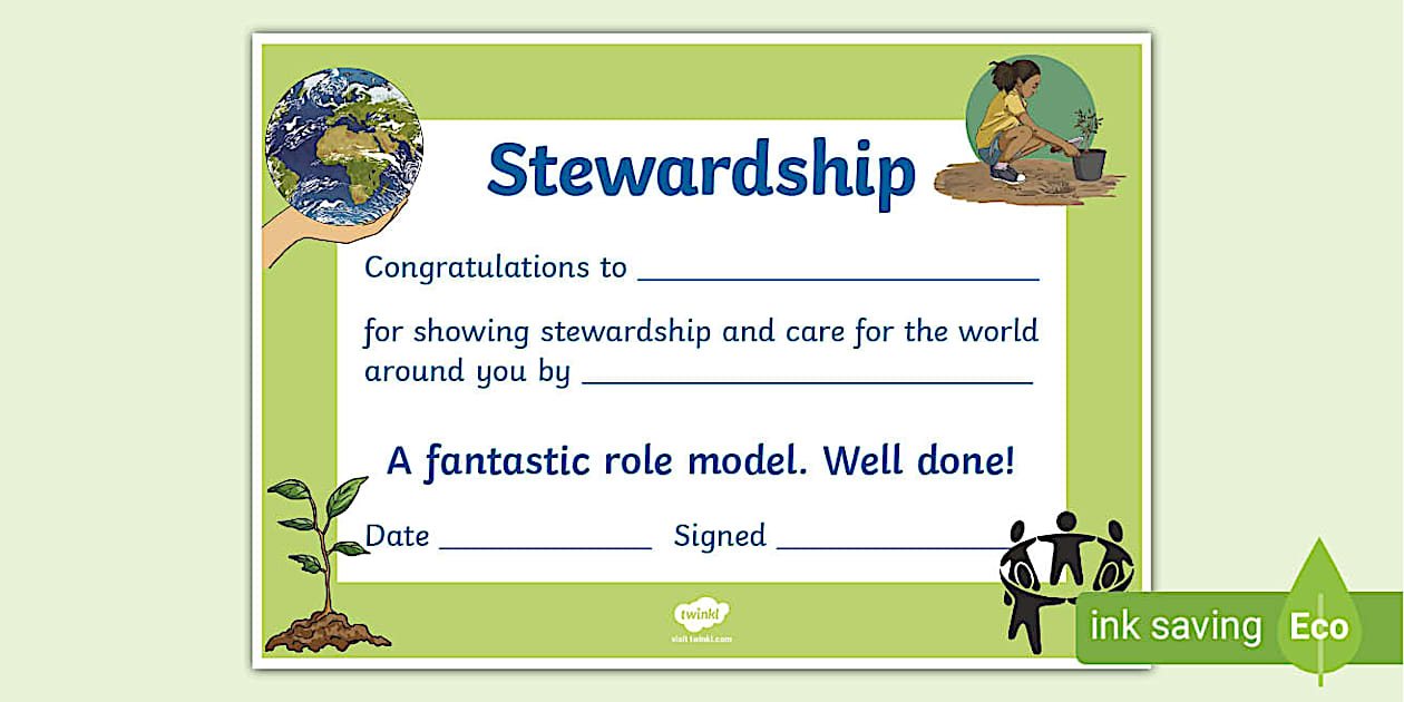 Stewardship Certificate (teacher made) - Twinkl