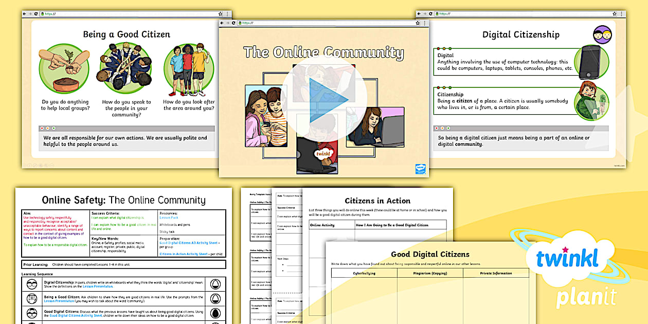 Computing: Online Safety: The Online Community Year 4 Lesson Pack 5