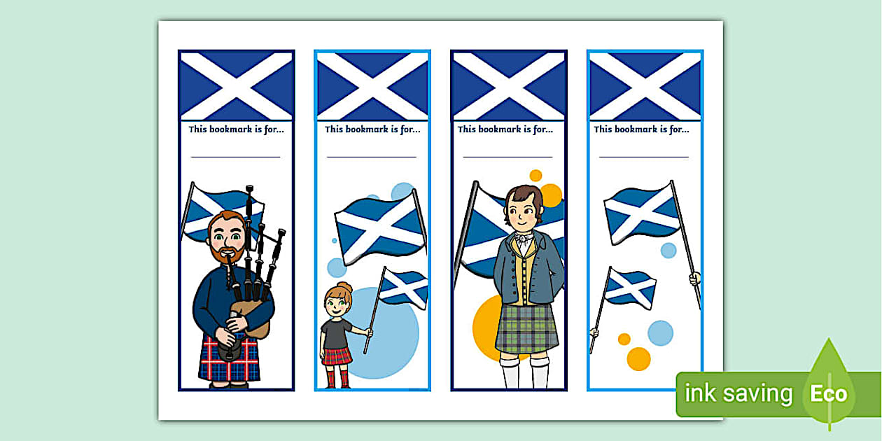 Cursive Scottish Bookmarks (teacher made) - Twinkl