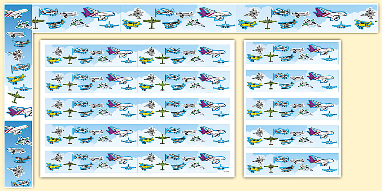 Aeroplane Display Border - Twinkl - KS1 (teacher made)