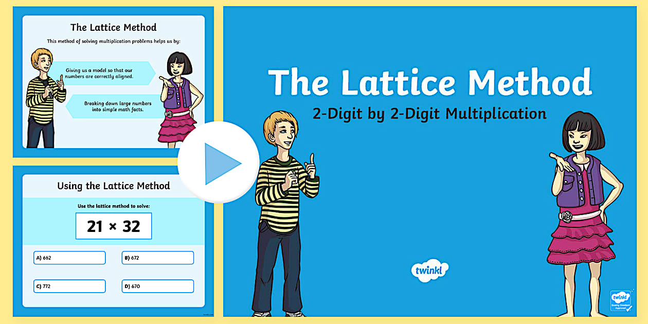 Lattice Method PowerPoint (teacher made) - Twinkl