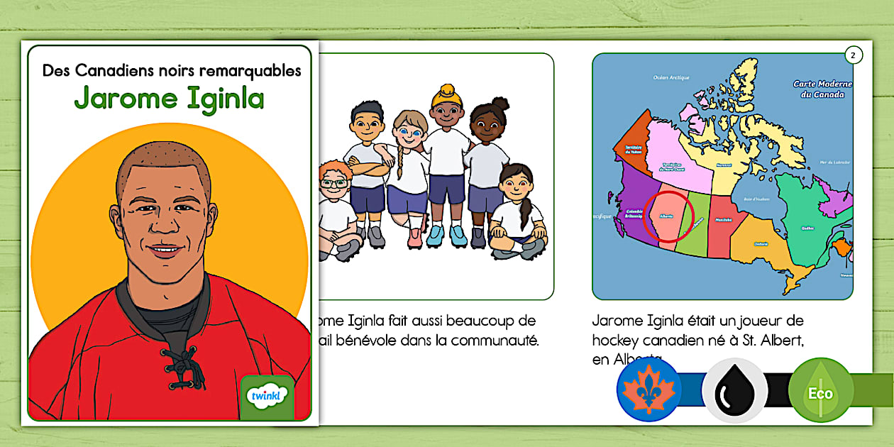 Remarkable Black Canadians Easy Readers French Jarome Iginla