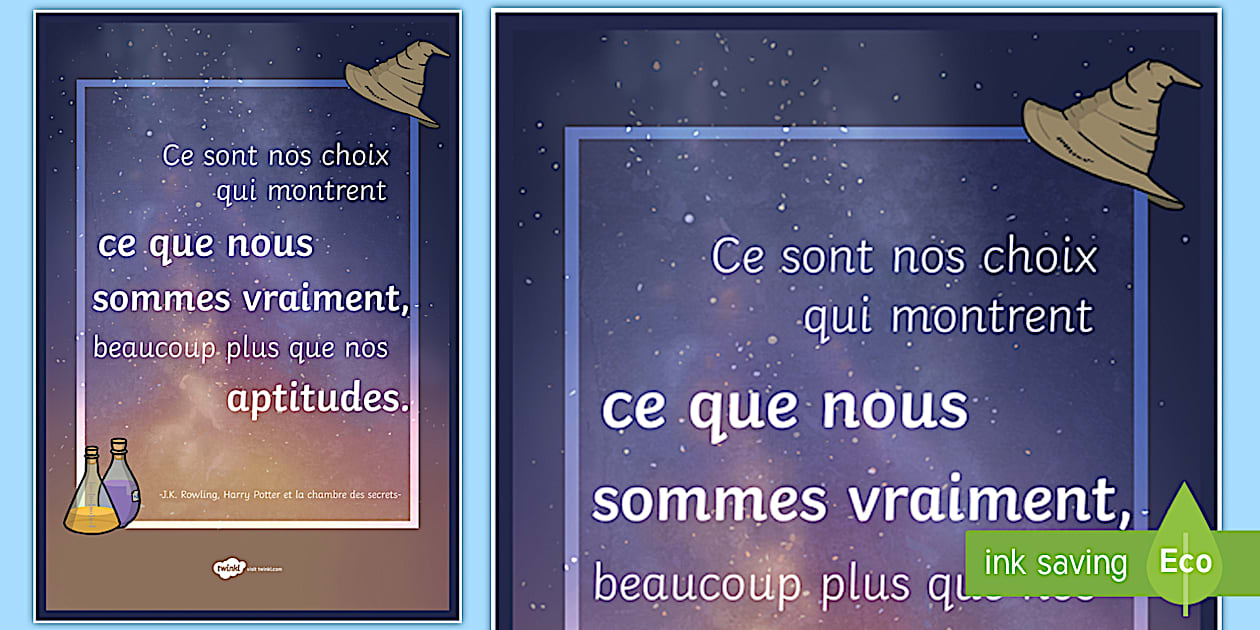 Poster : Nos choix (teacher made) - Twinkl