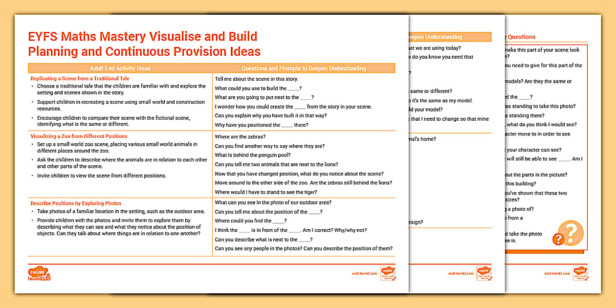 EYFS Maths Mastery Visualise & Build Planning & Provision EYFS Maths Mastery Visualise & Build Planning & Provision