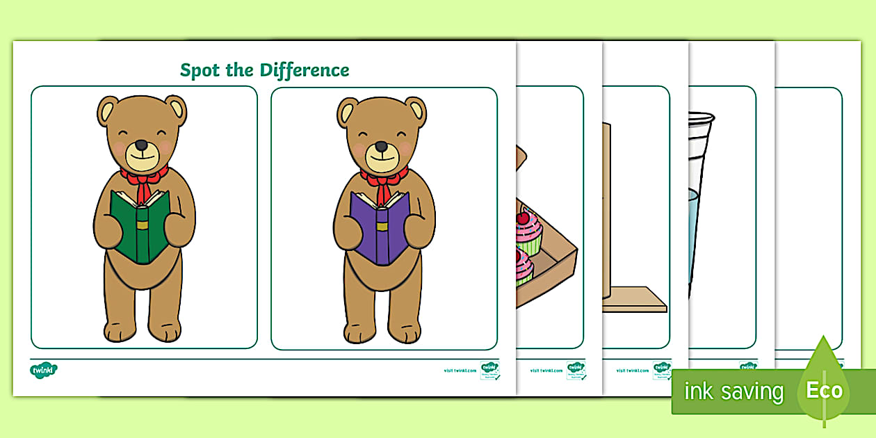 Editable Spot the Difference Worksheet - Twinkl