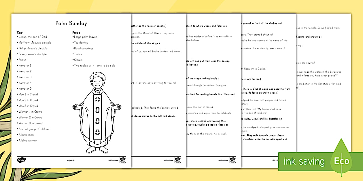 Palm Sunday Reader's Theater | Resources | Twinkl USA