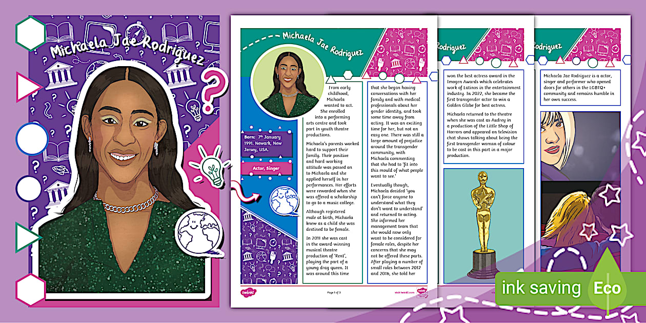 Significant People: Michaela Jae Rodriguez (teacher made)