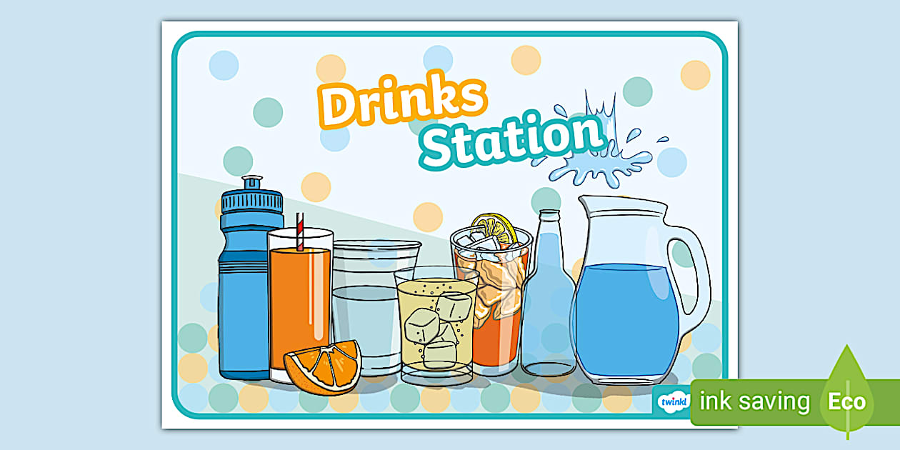 Drinks Station Display Poster