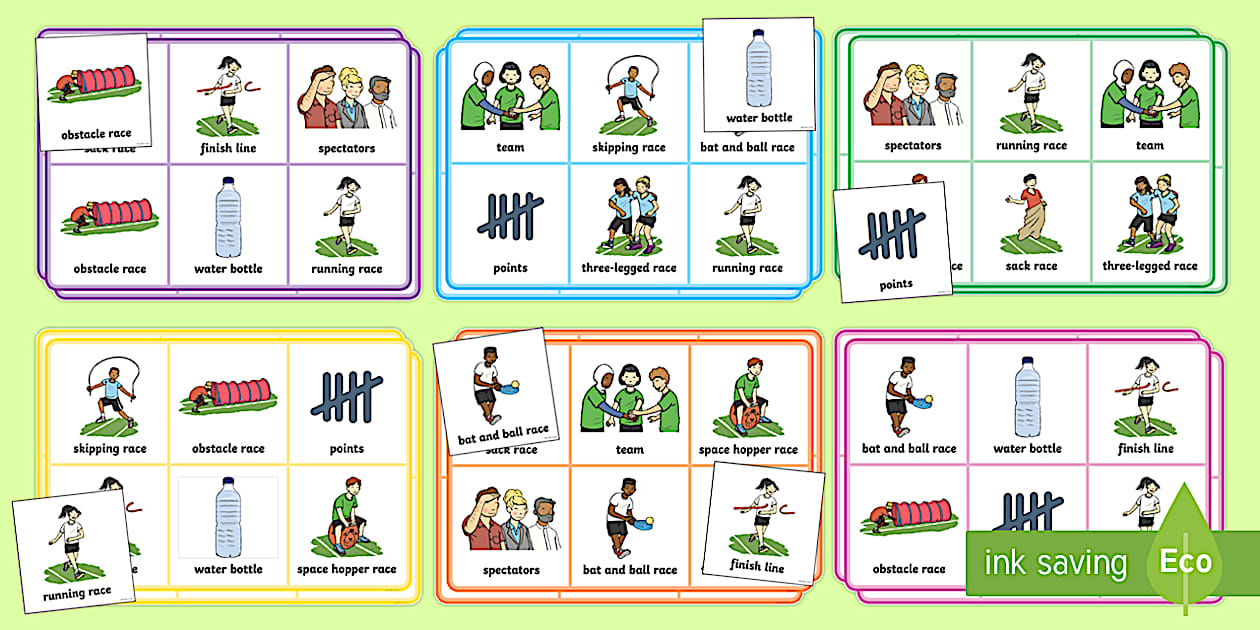 Sports Day Themed Bingo - ESL Sports Day Vocabulary Game