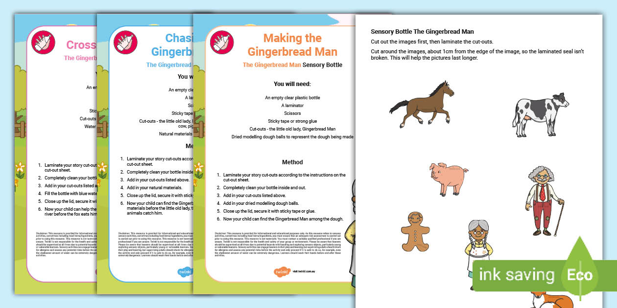 The Gingerbread Man Sensory Bottle (teacher made) - Twinkl