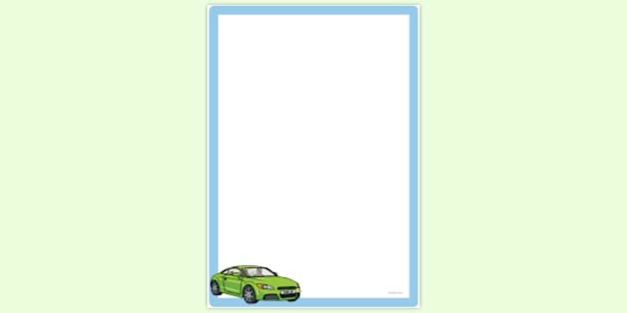 Car Page Border (teacher made) - Twinkl