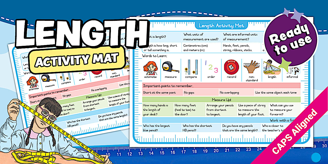 Gr3 Math T2 Informal Measurement: Length Activity Mat (CAPS)