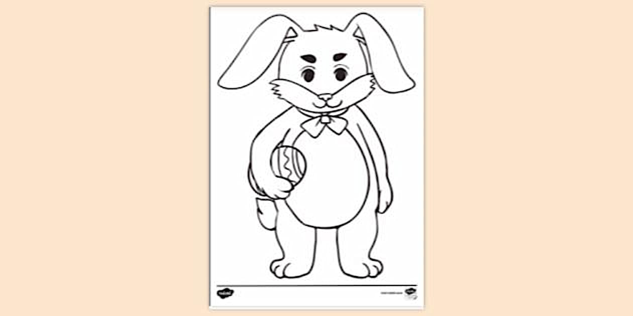 Bunny Colouring | Colouring Sheets (Teacher-Made) - Twinkl