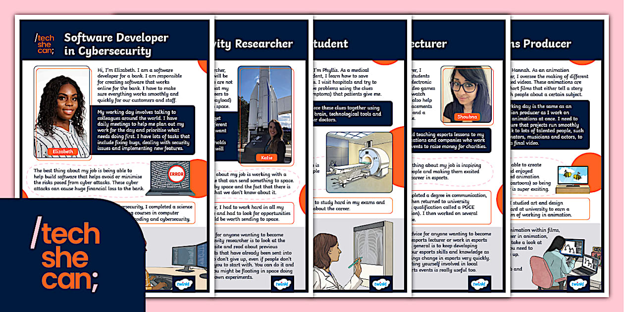 Young Women in Tech: Role Models Display Poster Pack