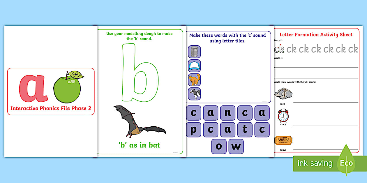 Interactive Phonics File (Phase 2) Creation Resource Pack