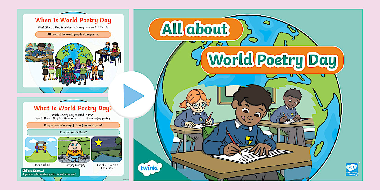 EYFS All About World Poetry Day PowerPoint - Twinkl