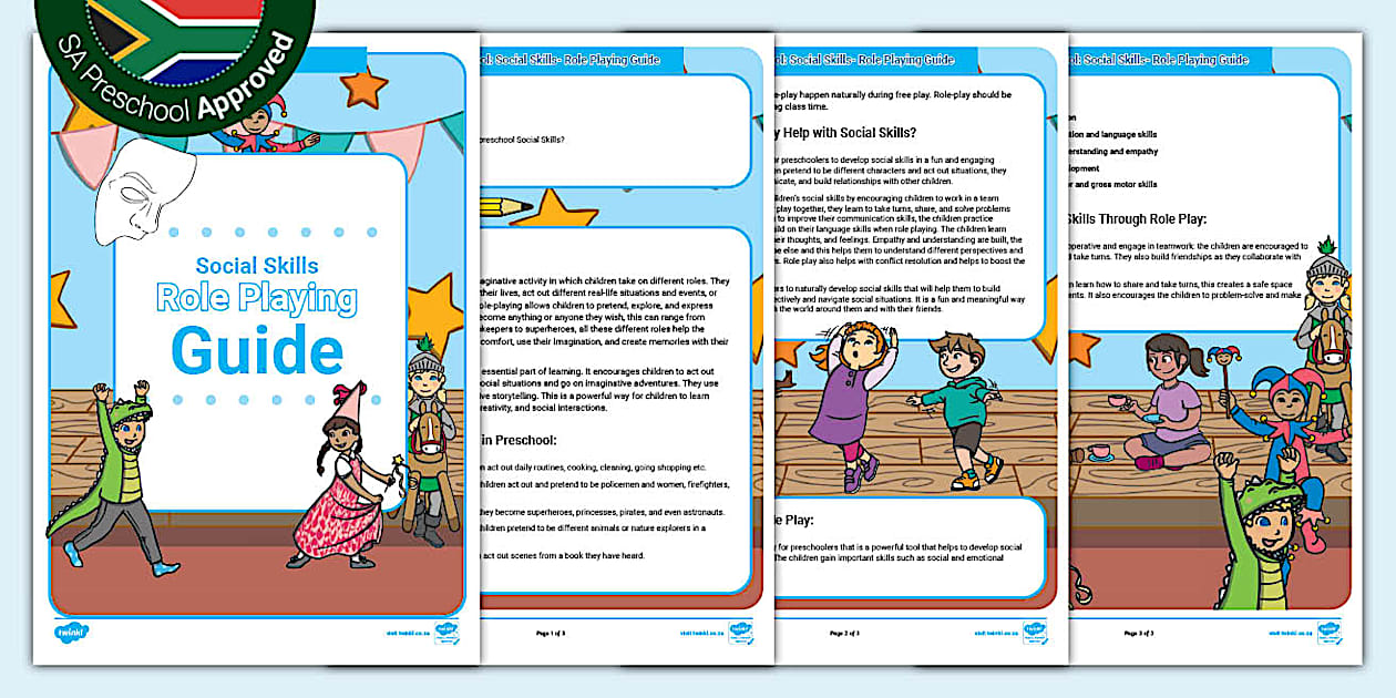 Preschool: Social Skills Role Play Guide (teacher made)