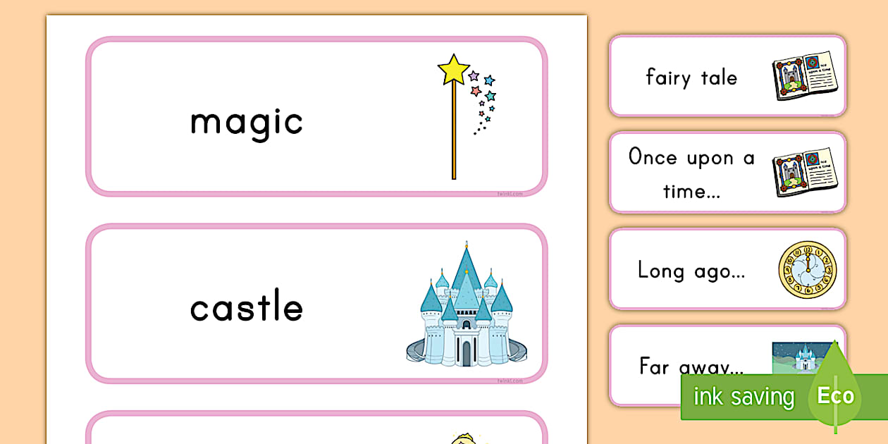 Fairy Tale Word Cards (teacher made) - Twinkl