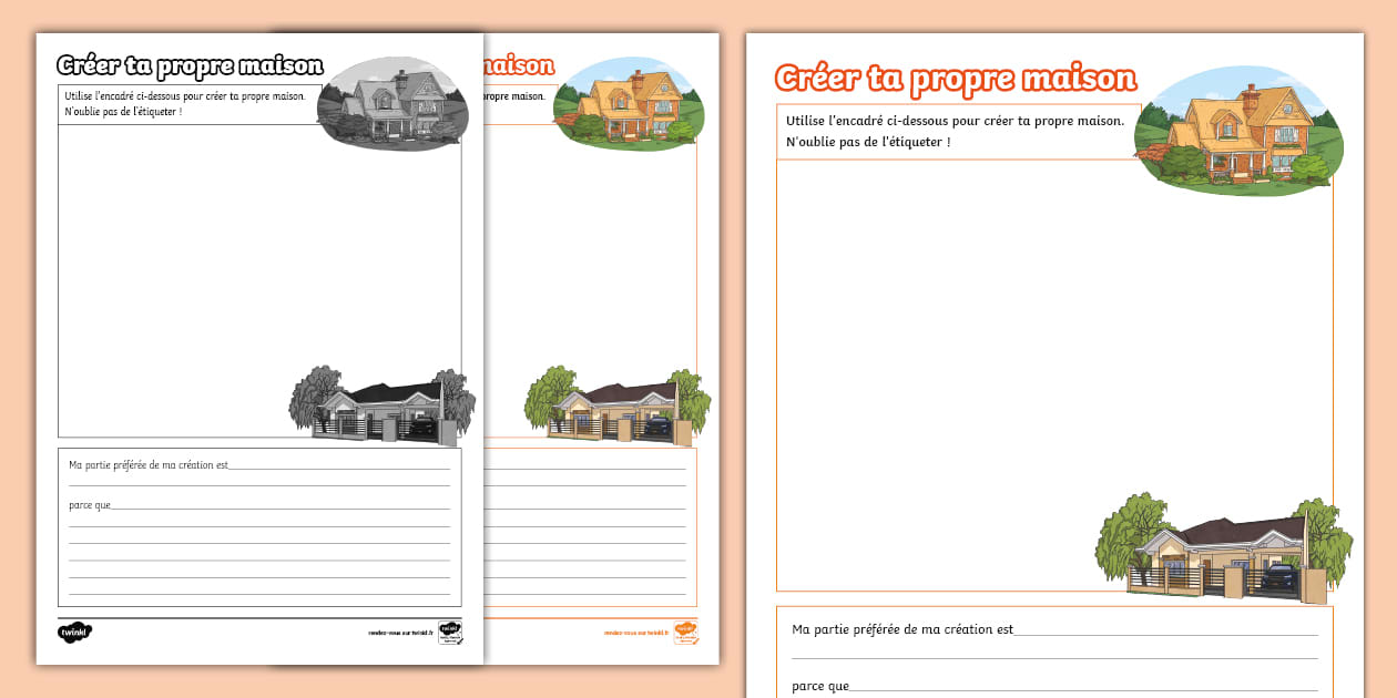 Activité : Créer ta propre maison (Teacher-Made) - Twinkl