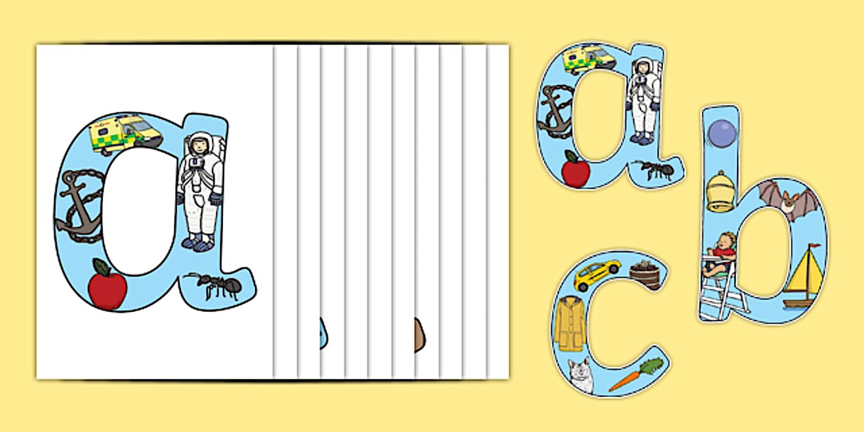 Editable Alphabet Phonics Display Letters (professor feito)