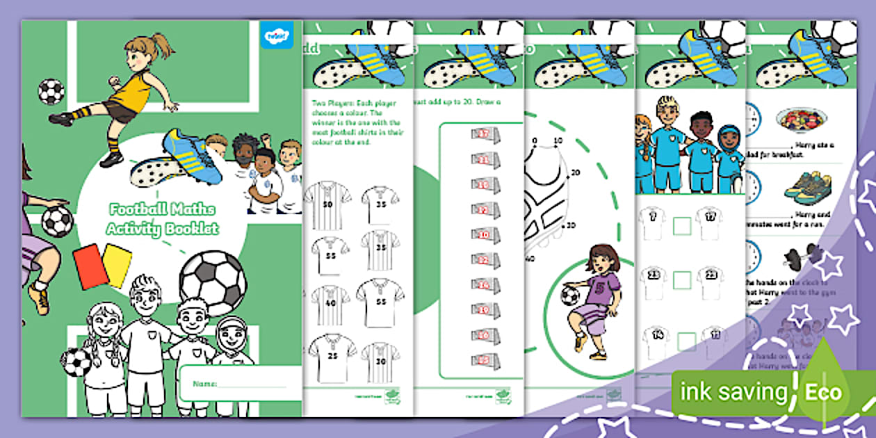 Football Maths Activity Booklet KS1 (Ages 5 - 7) - Twinkl