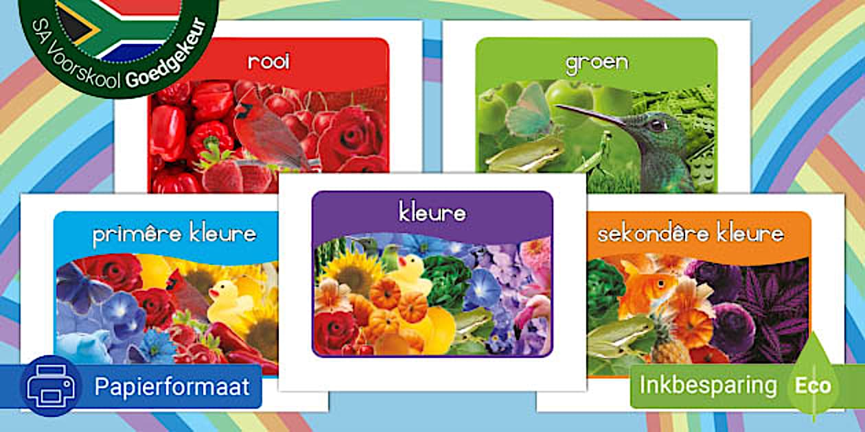 Kleure In Afrikaans Vertoonfoto's - Voorskool (teacher made)