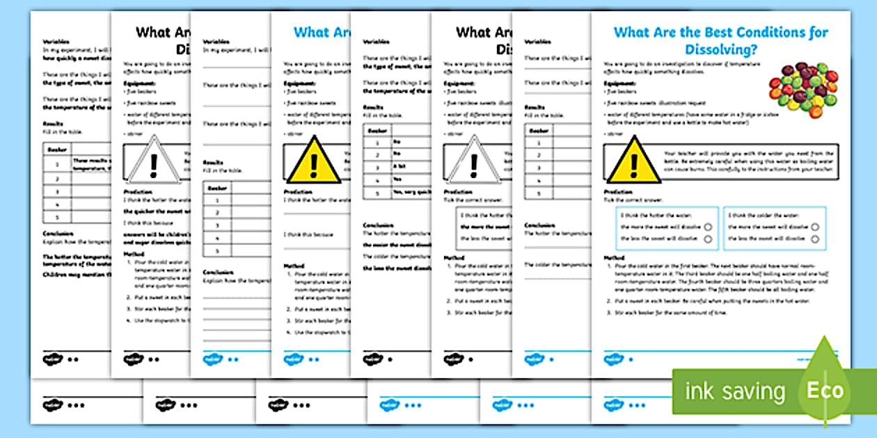 Differentiated Dissolving Experiment KS2 | Science Resources