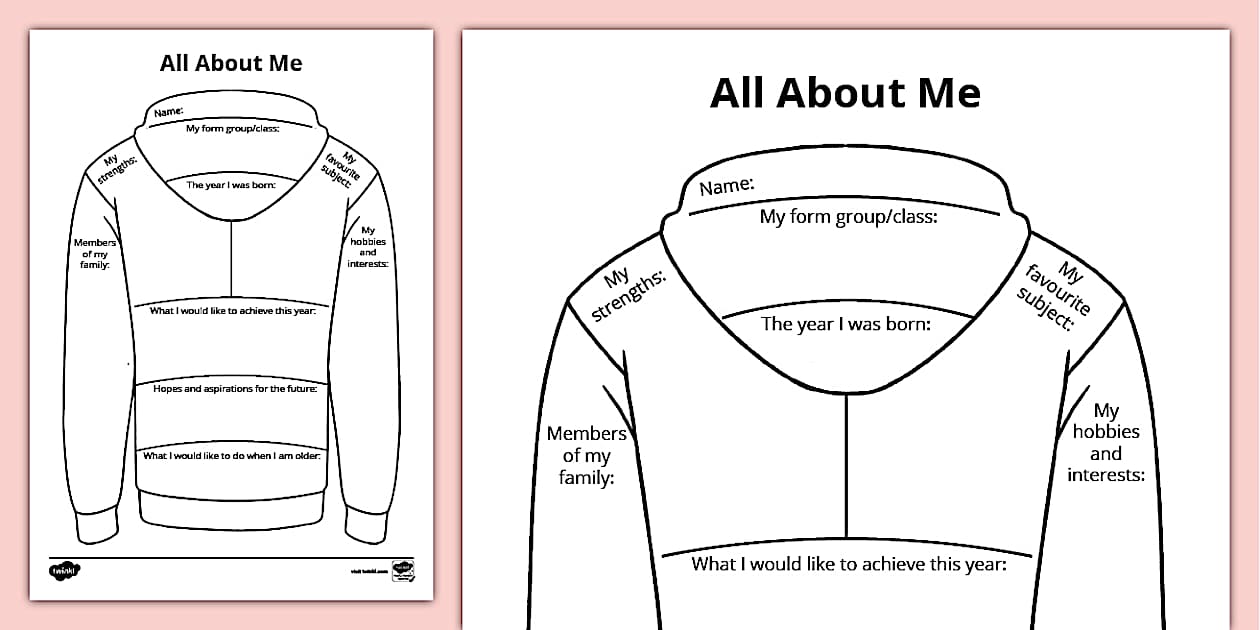 All About Me Activity Sheet (teacher made) - Twinkl