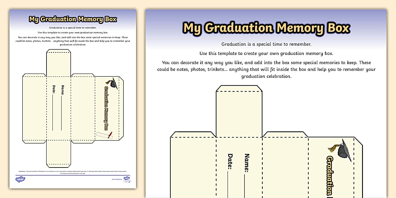 Graduation - My Memory Box (teacher made) - Twinkl