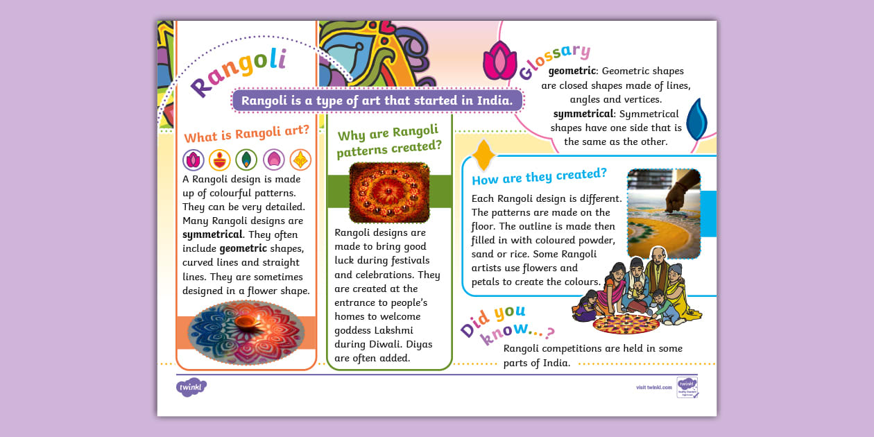 KS1 Rangoli Fact File (teacher made) - Twinkl