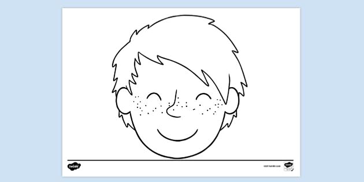 Billie Mask Colouring | Colouring Sheets